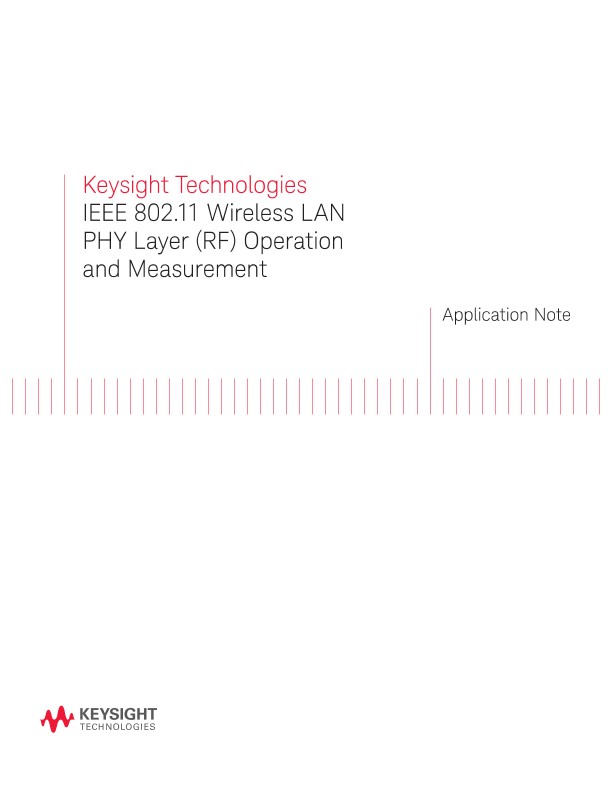 IEEE 802.11 Physical Layer Operation and Measurement PDF Asset Page | Keysight